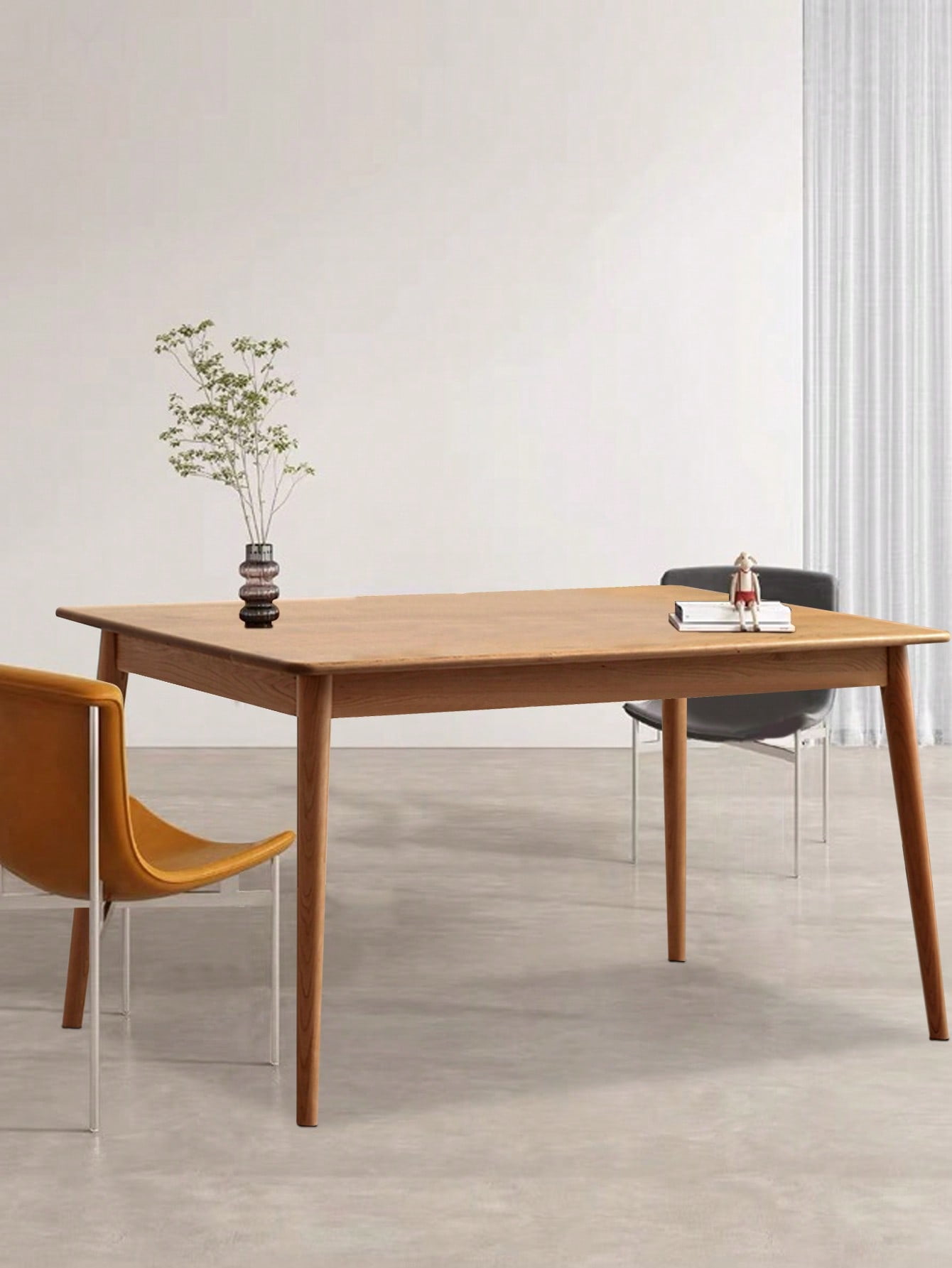 Rectangular Dining Table for Small Spaces | Modern Natural Wood Kitchen ...