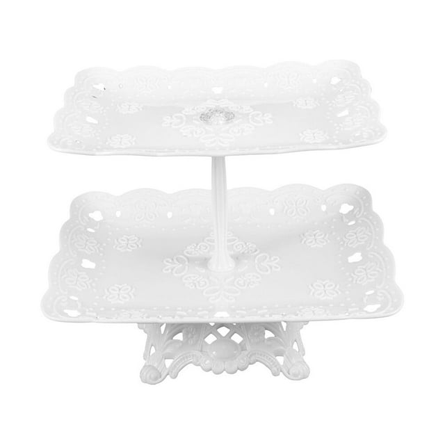Rectangular Double-layer Cake Stand Decorated With Party Dessert Table ...