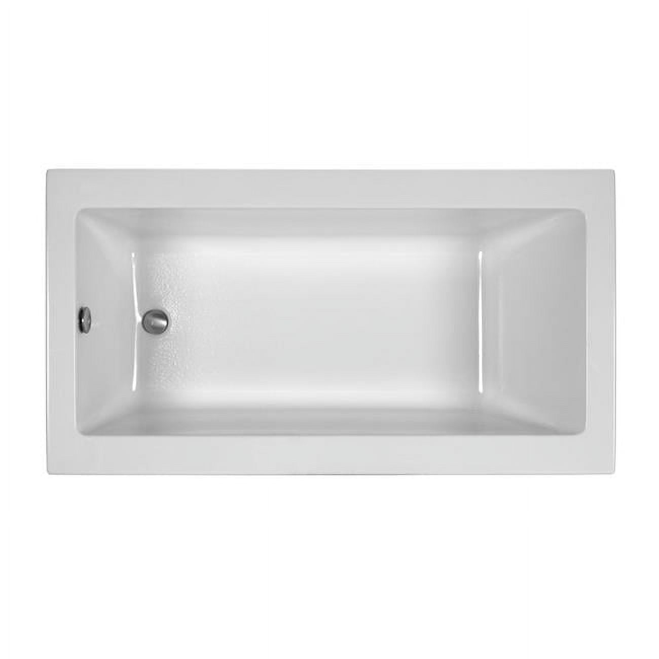Rectangular End Drain Whirlpool, Biscuit - 60 x 32 x 19.5 in. - Walmart.com
