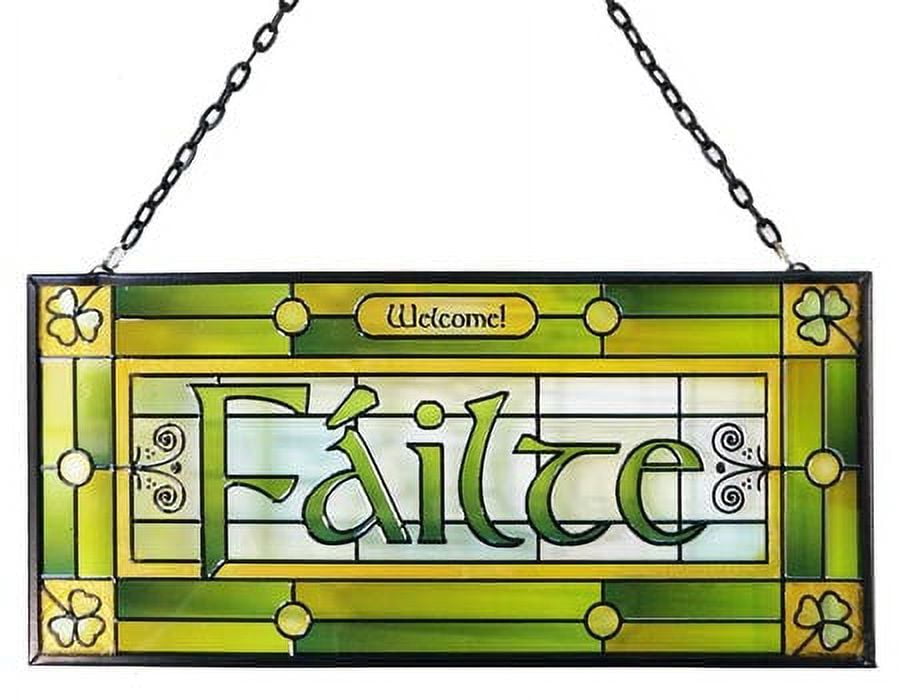 Rectangular Failte Stained Glass Panel - Walmart.com