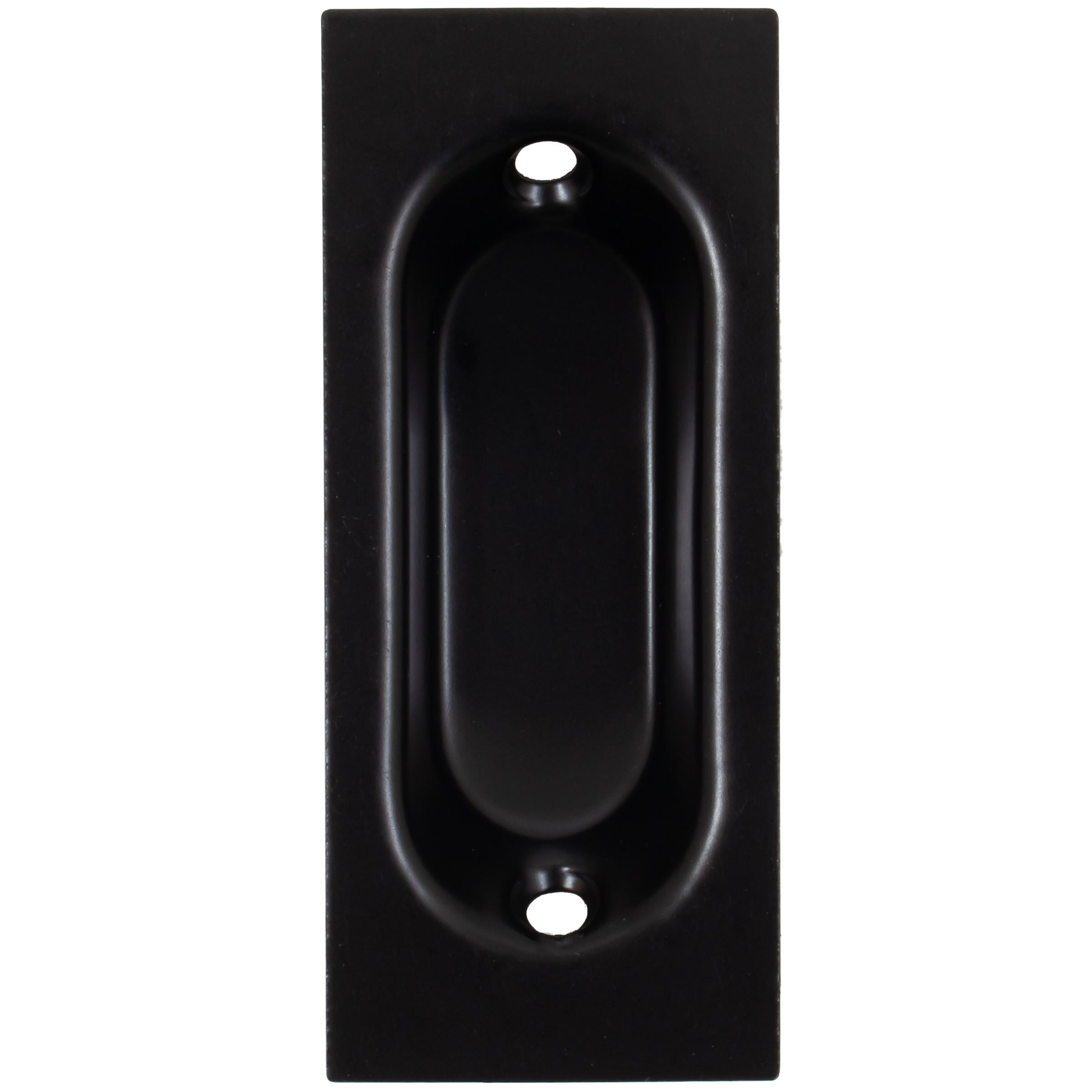 Rectangular Flush Door Pull, 3-1/8" x 1-11/32" x 17/32", Matte Black by ...