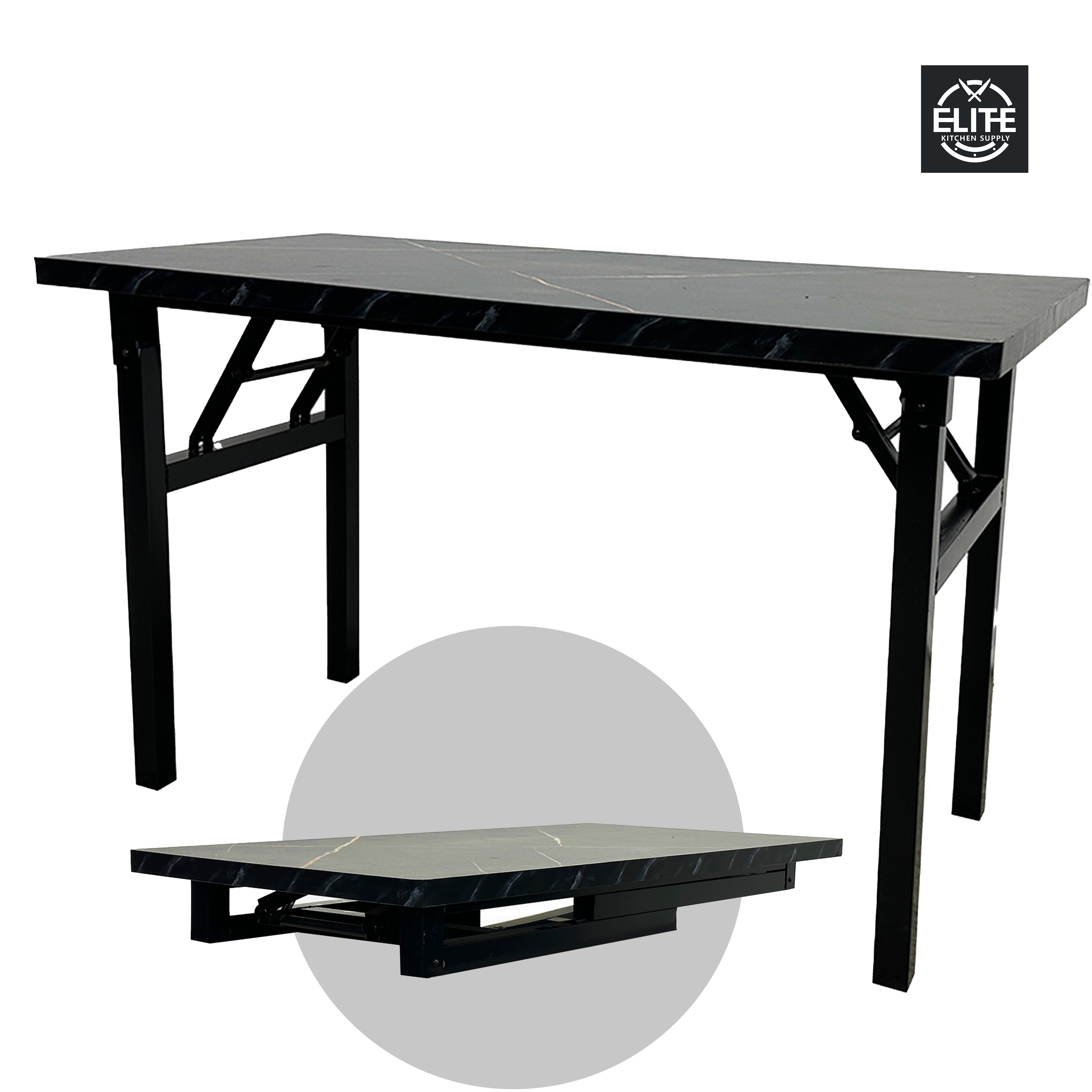 Rectangular Foldable Table Marble Pattern, Foldable Dining Table ...