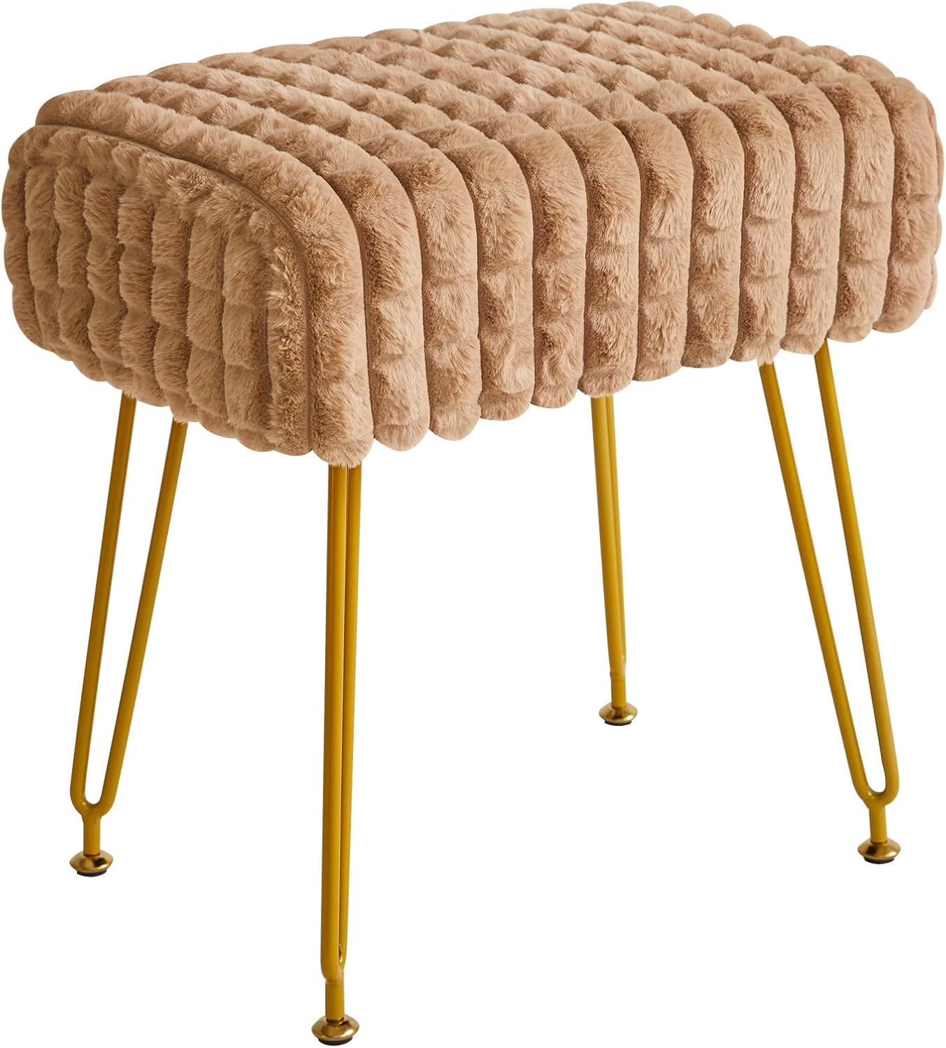 Rectangular Footrest Stool Ottoman, Makeup Vanity Stool Side Table ...