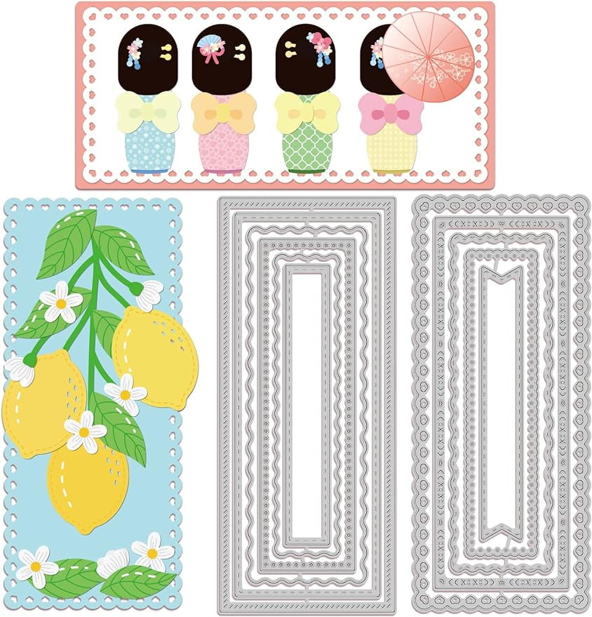 Rectangular Frame Embossing Template Bookmark Carbon Steel Die Notes ...