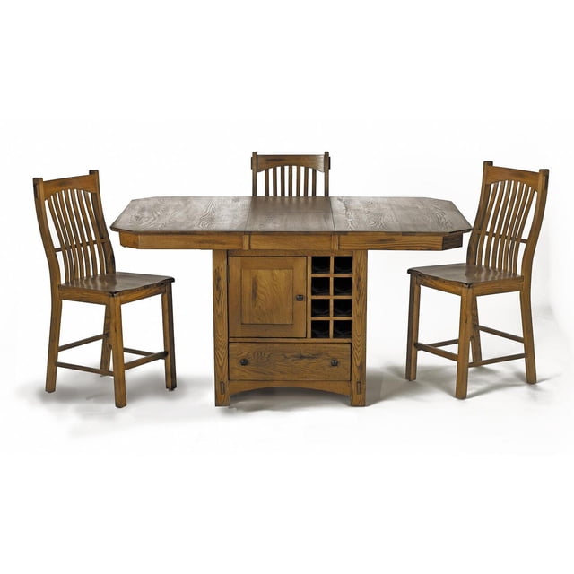 Rectangular Gathering Height Table Top in Rustic Oak Finish - Walmart.com