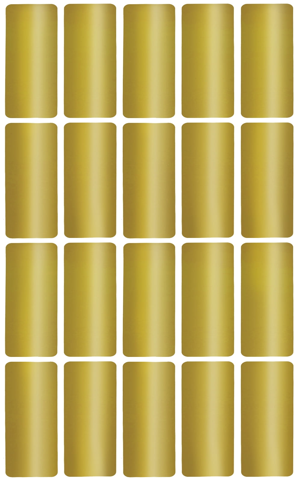Rectangular Gold Stickers Adhesive Labels Rectangle 40mm x 19mm (1.57 ...
