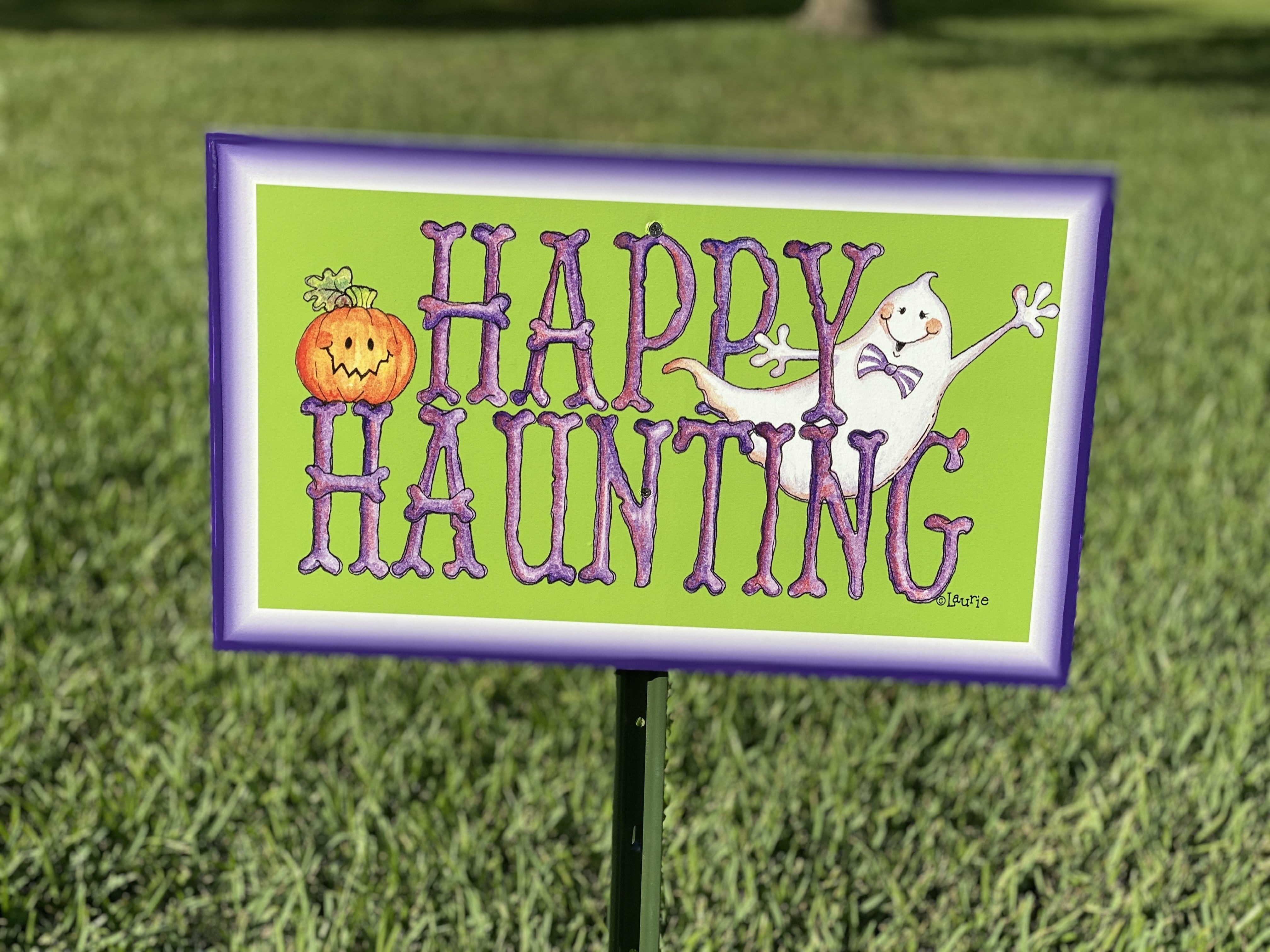 Rectangular Happy Haunting Sign - Walmart.com