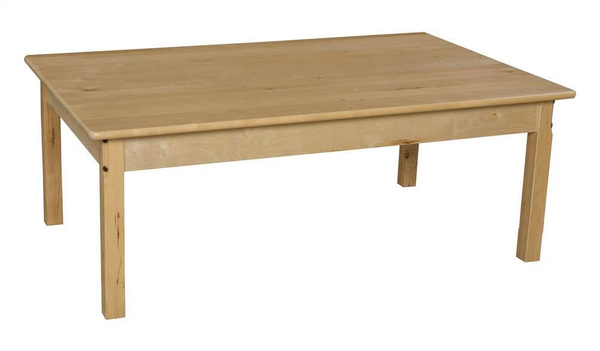 Rectangular Hardwood Table with 16 in. Legs - Walmart.com