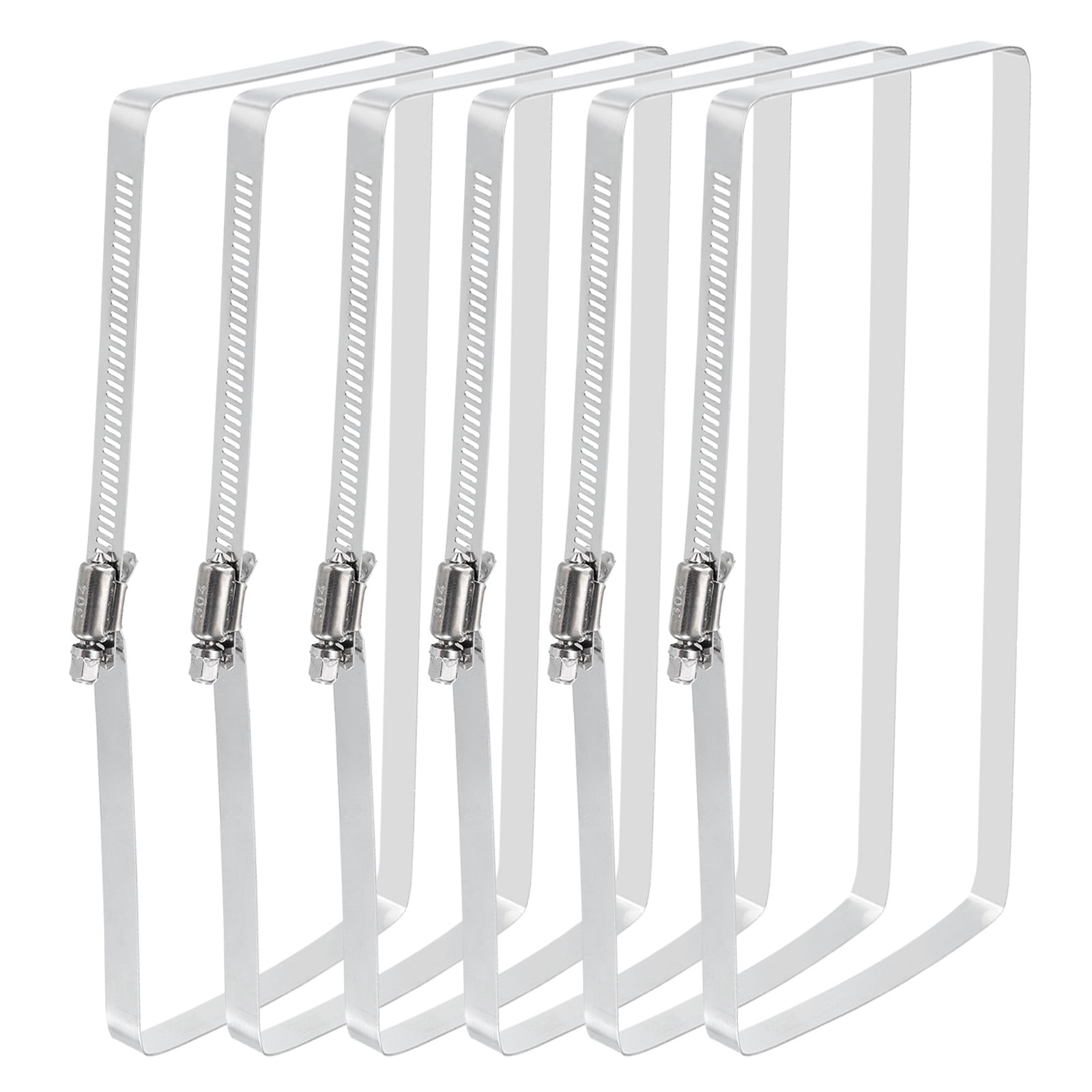 Rectangular Hose Clamps, 12" x 4" 304 Stainless Steel Square Duct Pipe ...
