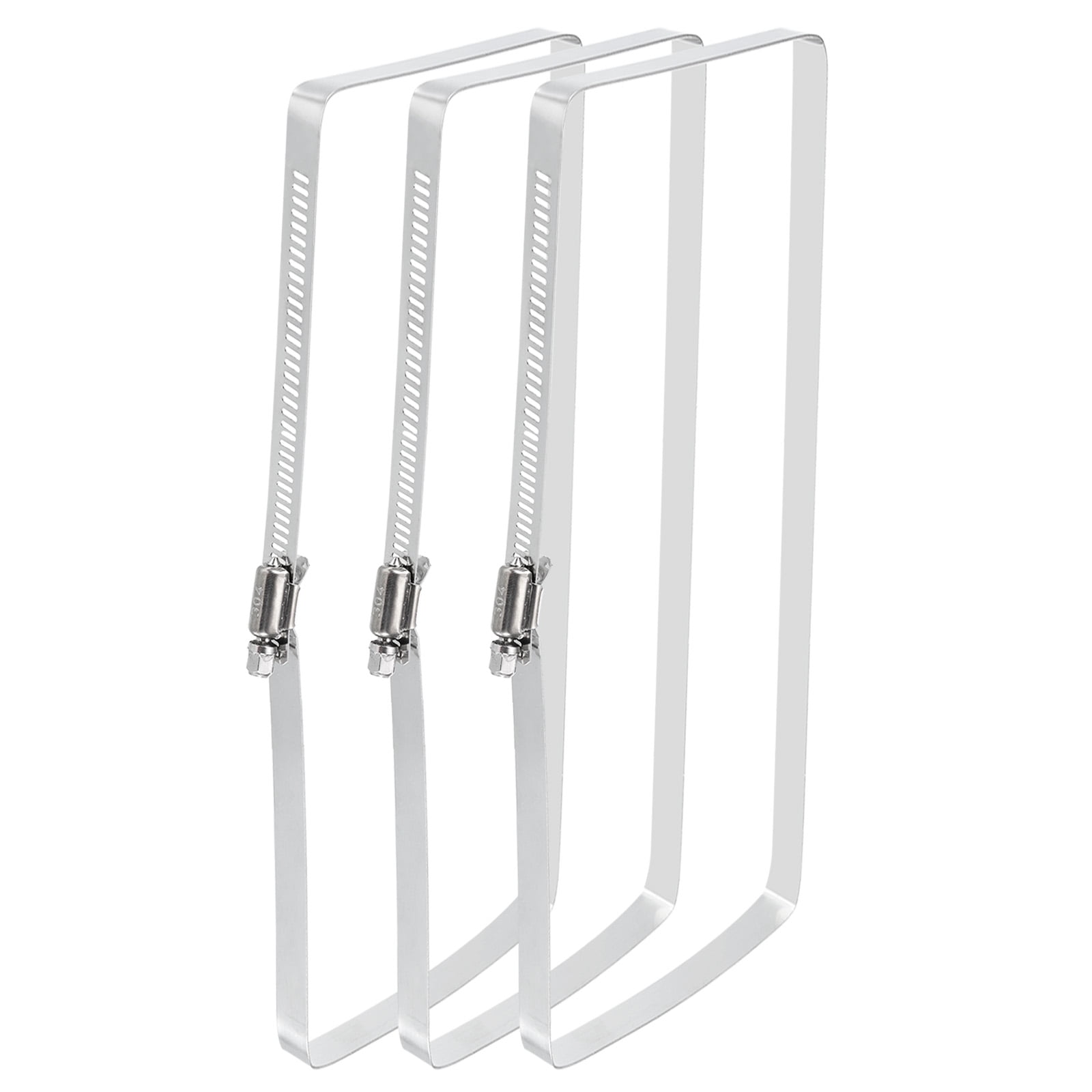 Rectangular Hose Clamps, 16" x 4" 304 Stainless Steel Square Duct Pipe ...