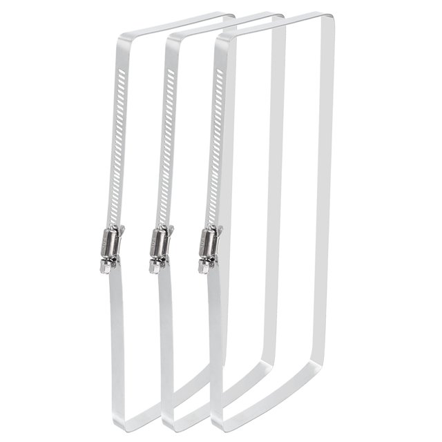 Rectangular Hose Clamps, 16" x 4" 304 Stainless Steel Square Duct Pipe ...