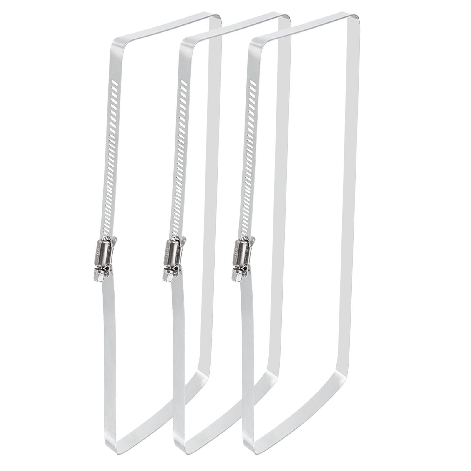 Rectangular Hose Clamps, 20" x 4" 304 Stainless Steel Square Duct Pipe ...