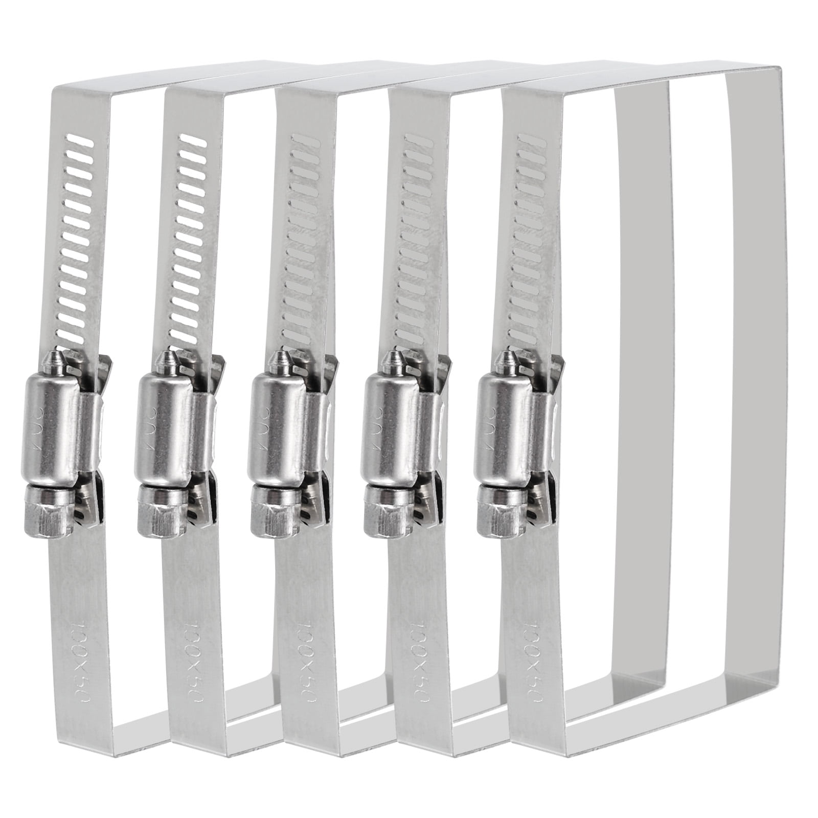 Rectangular Hose Clamps, 4" x 2" 304 Stainless Steel Square Duct Pipe ...