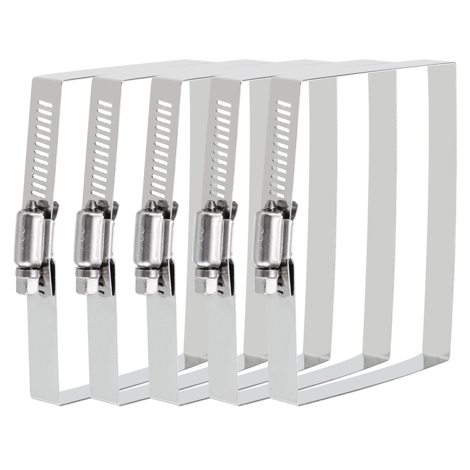 Rectangular Hose Clamps, 4" x 3" 304 Stainless Steel Square Duct Pipe ...