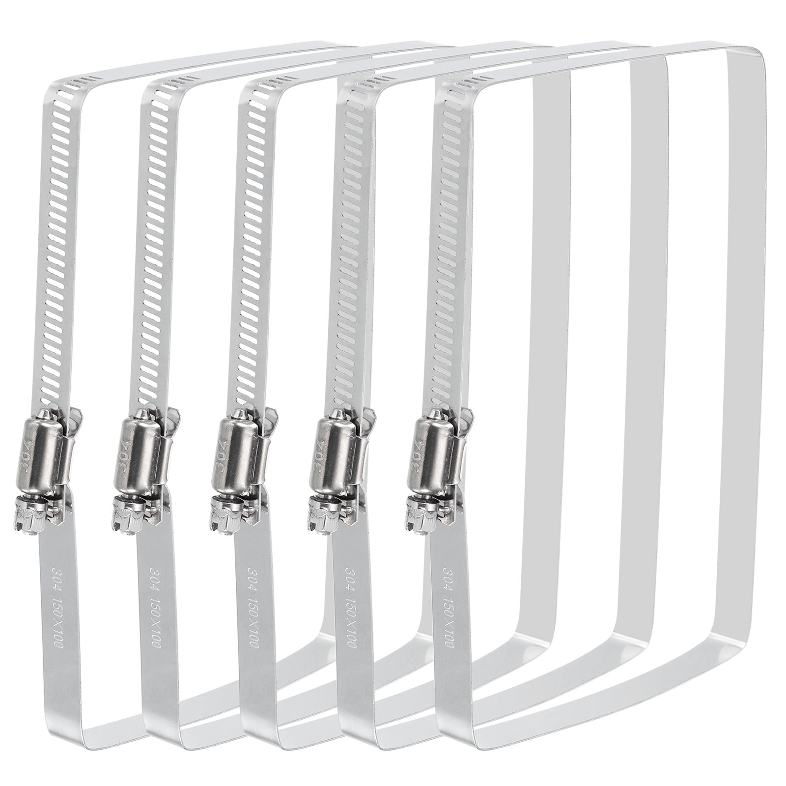 Rectangular Hose Clamps, 6" x 4" 304 Stainless Steel Square Duct Pipe ...