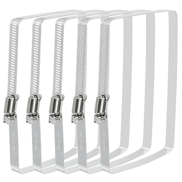 Rectangular Hose Clamps, 6" x 4" 304 Stainless Steel Square Duct Pipe ...