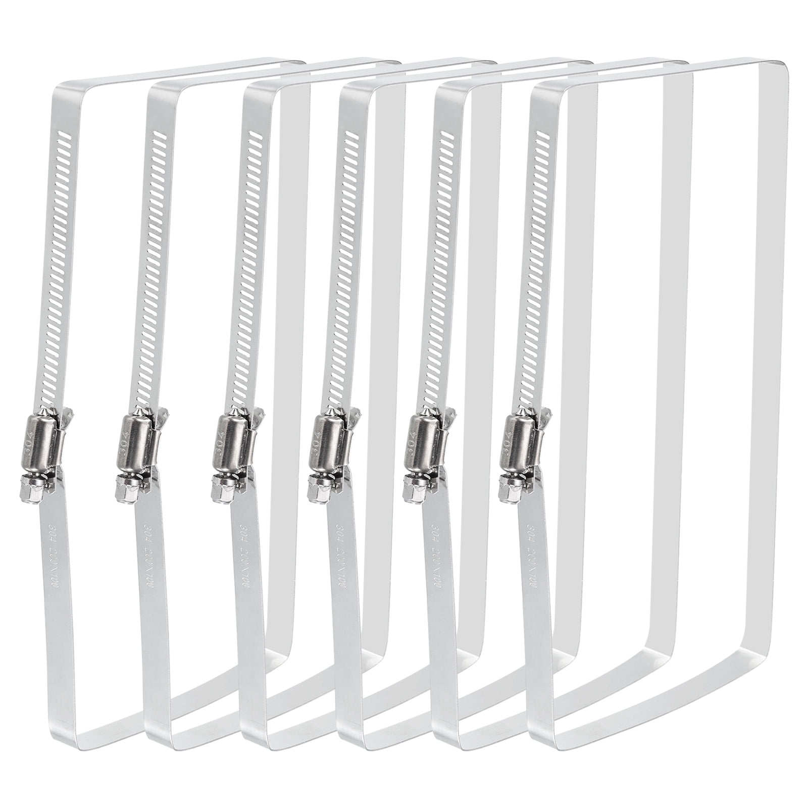Rectangular Hose Clamps, 8" x 4" 304 Stainless Steel Square Duct Pipe ...