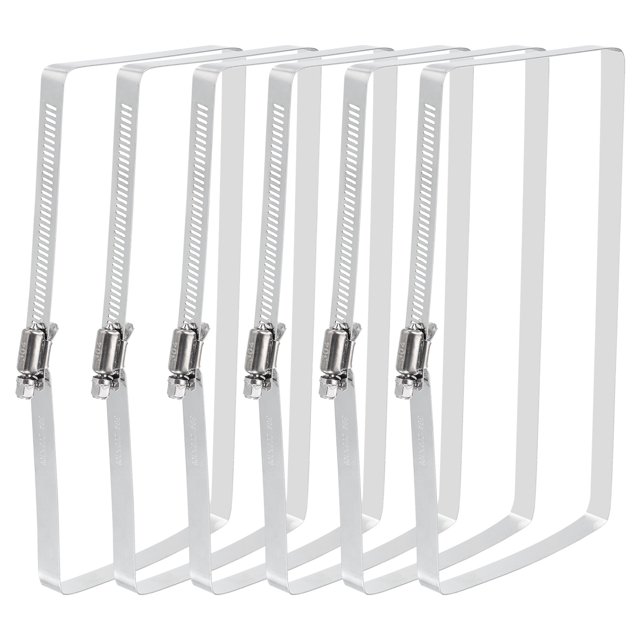 Rectangular Hose Clamps, 8" x 4" 304 Stainless Steel Square Duct Pipe ...