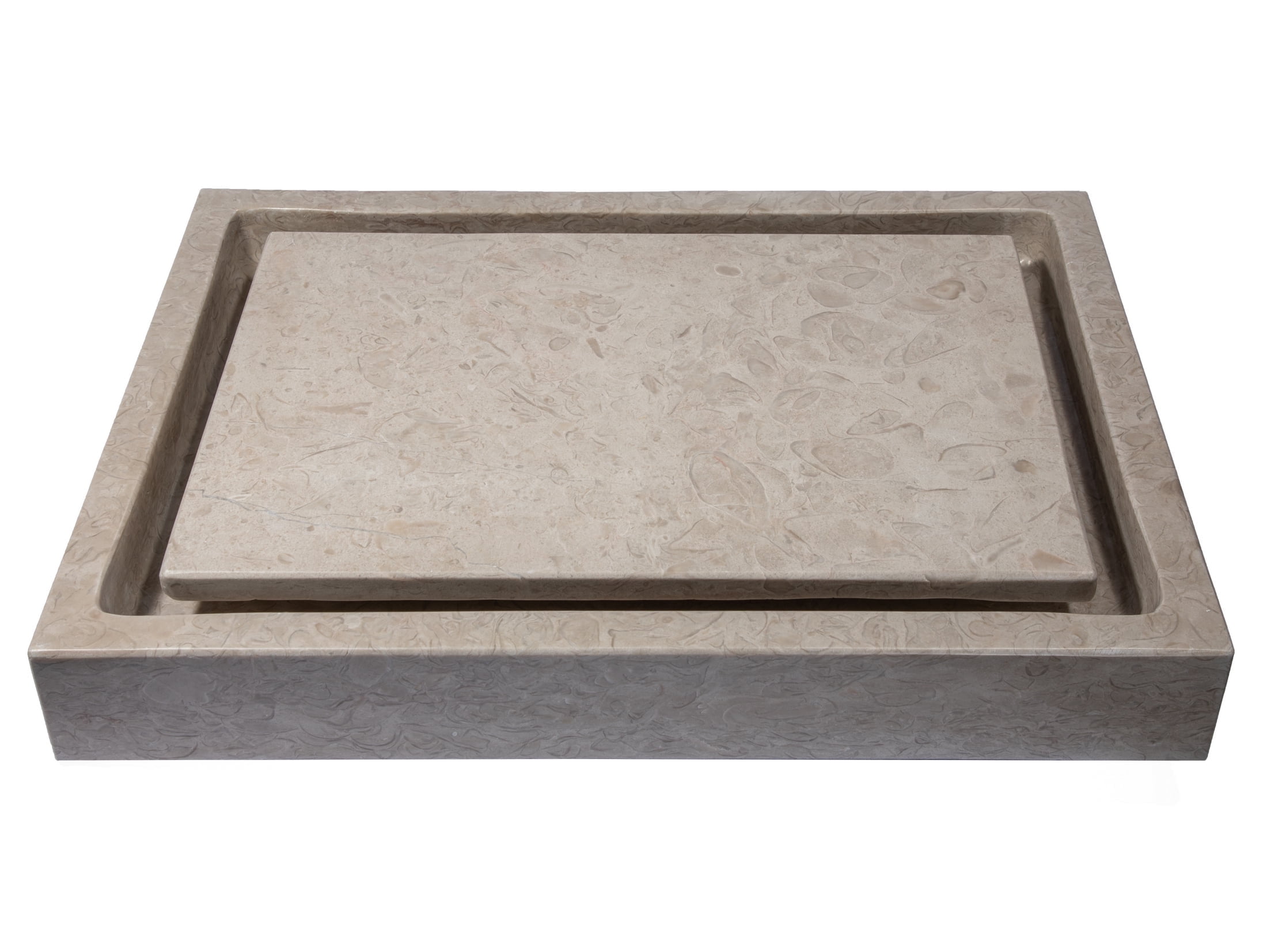 Rectangular Infinity Pool Sink - Polished Penny Grey Marble - Walmart.com