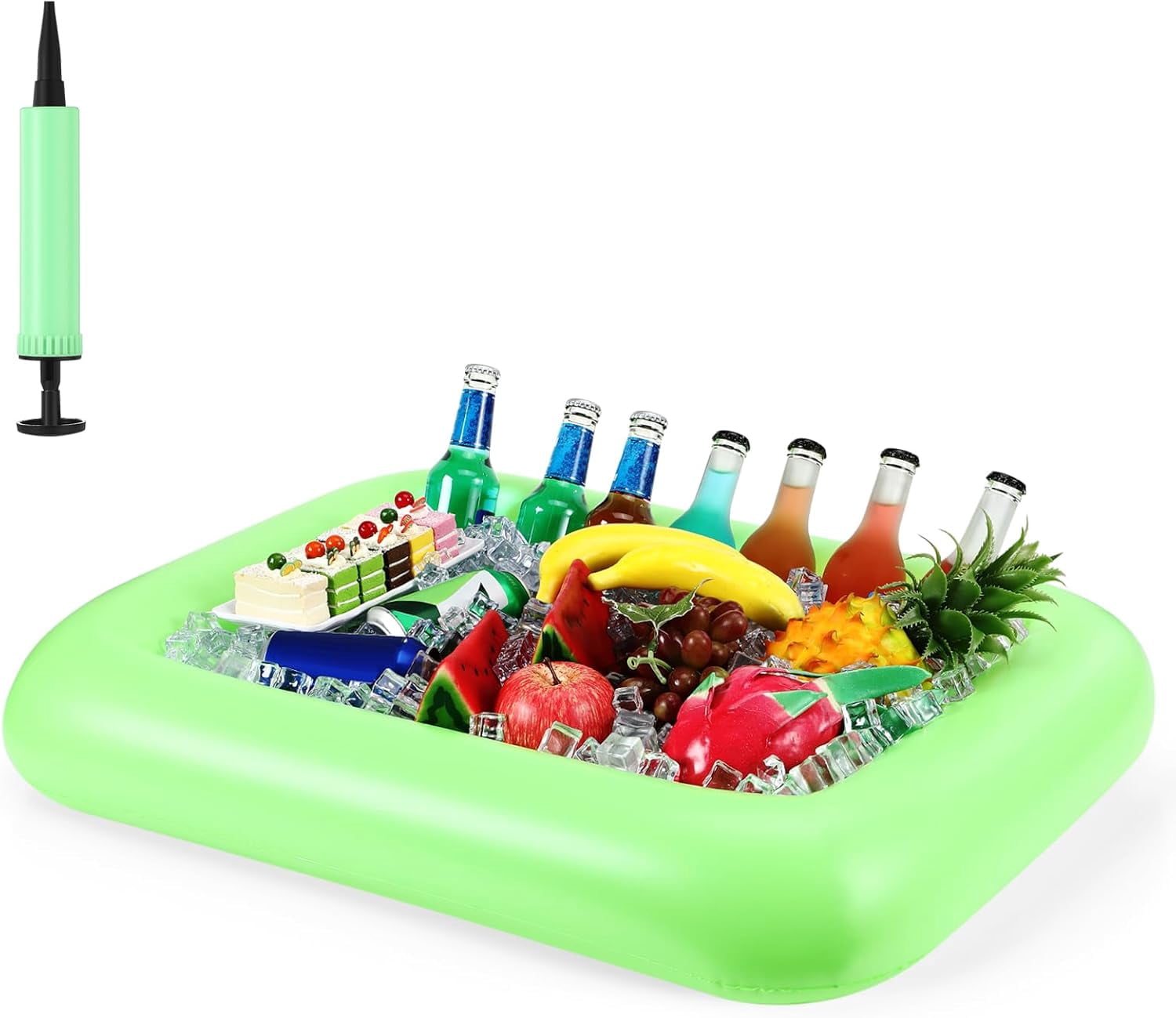 Rectangular Inflatable Serving Bar Floating Drink Holder for Pool ...