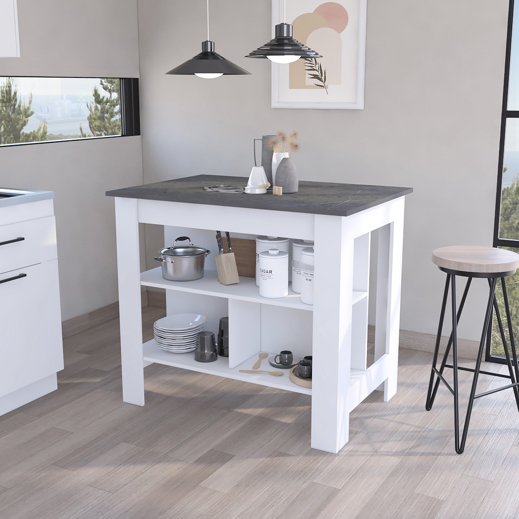 Rectangular Kitchen Island / Melamine Filler, Particle Board Build ...