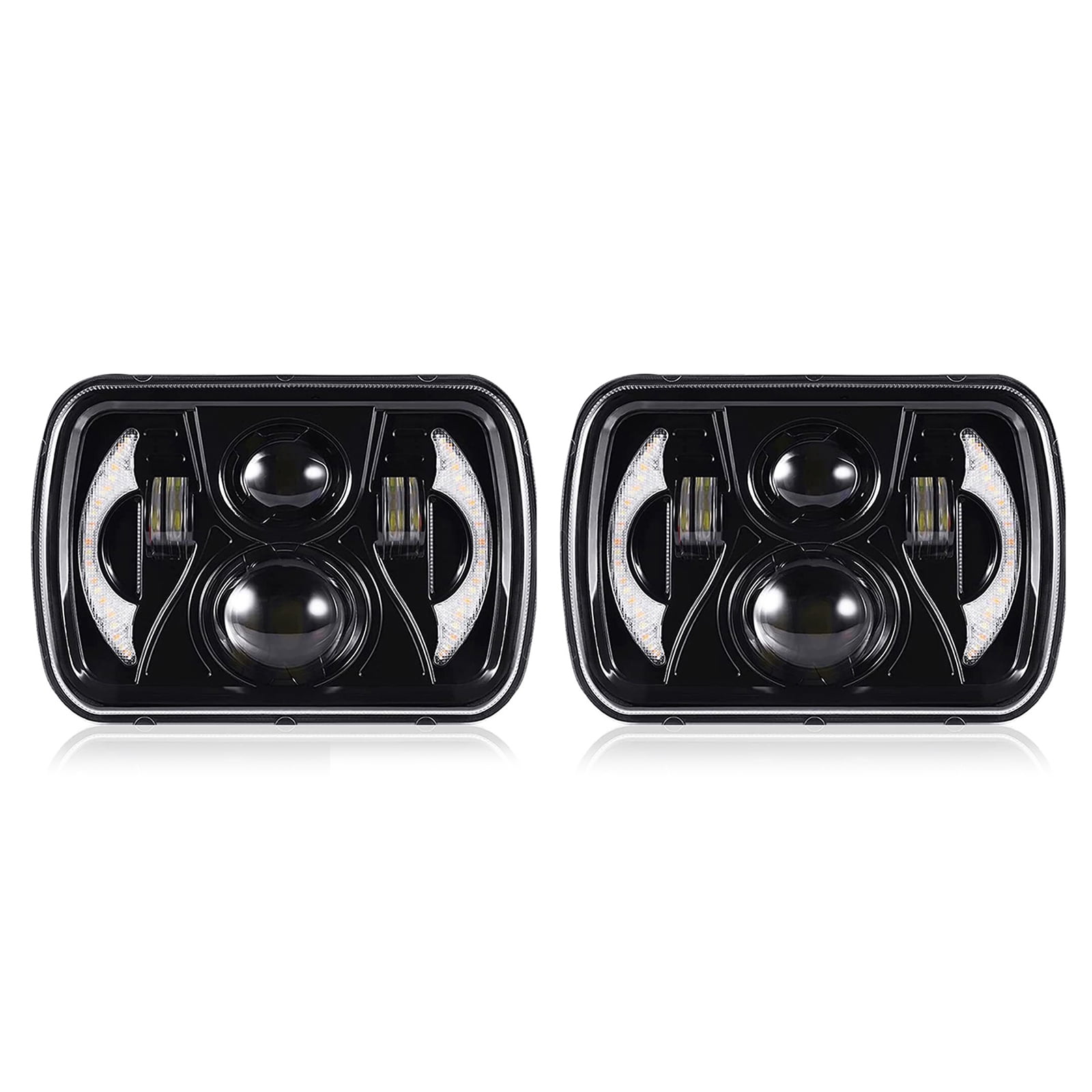 Rectangular LED Headlight Replacement, 7x6 5x7 inch Car Headlight, Ford ...