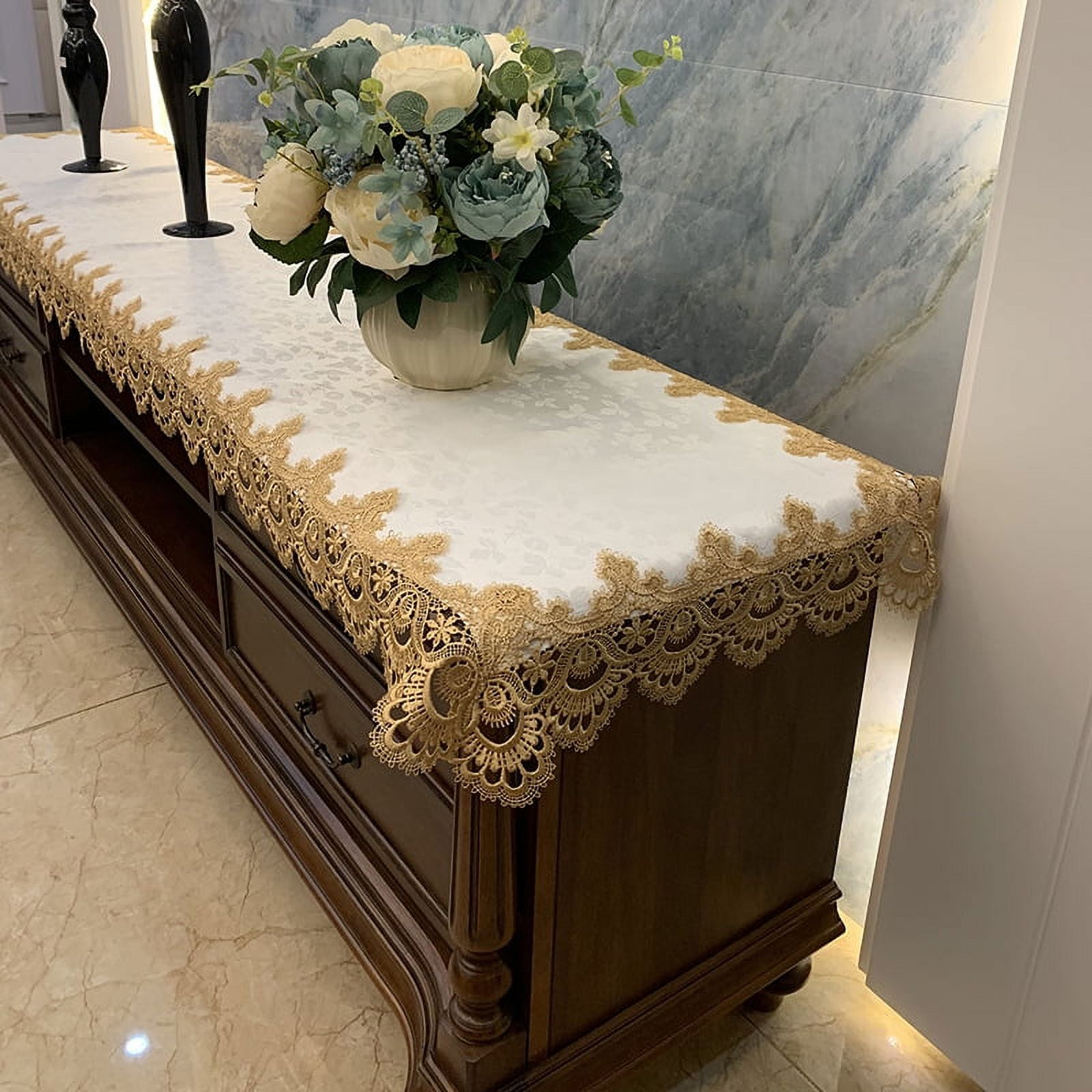 Rectangular Lace Table Runner Doilies Table Dresser Scarf Table Cover ...