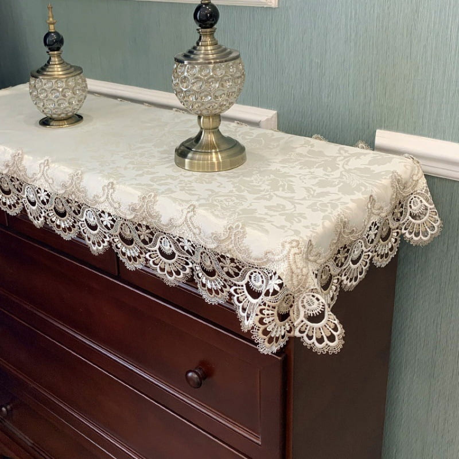 Rectangular Lace Table Runner Doilies Table Dresser Scarf Table Cover ...