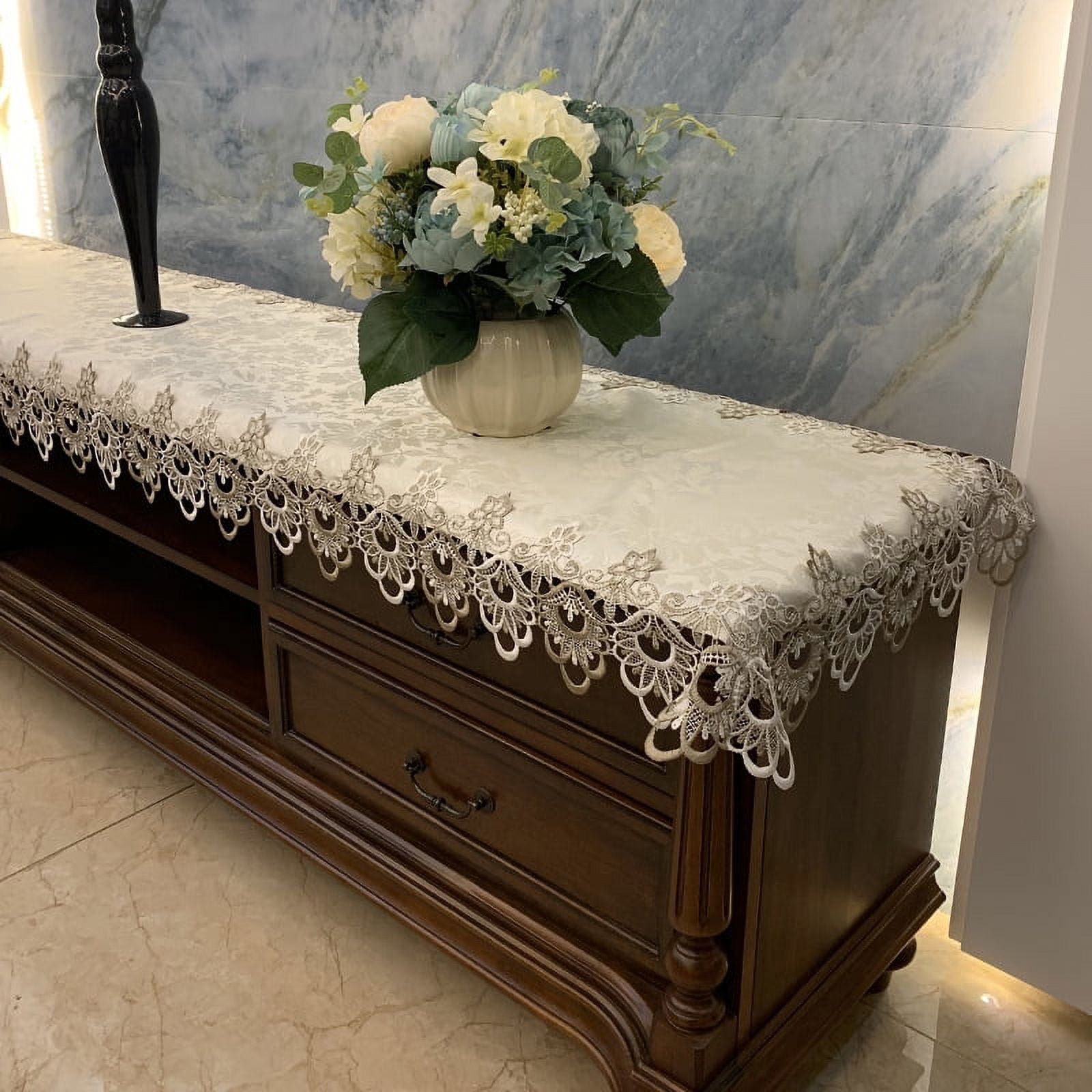 Rectangular Lace Table Runner Doilies Table Dresser Scarf Table Cover ...