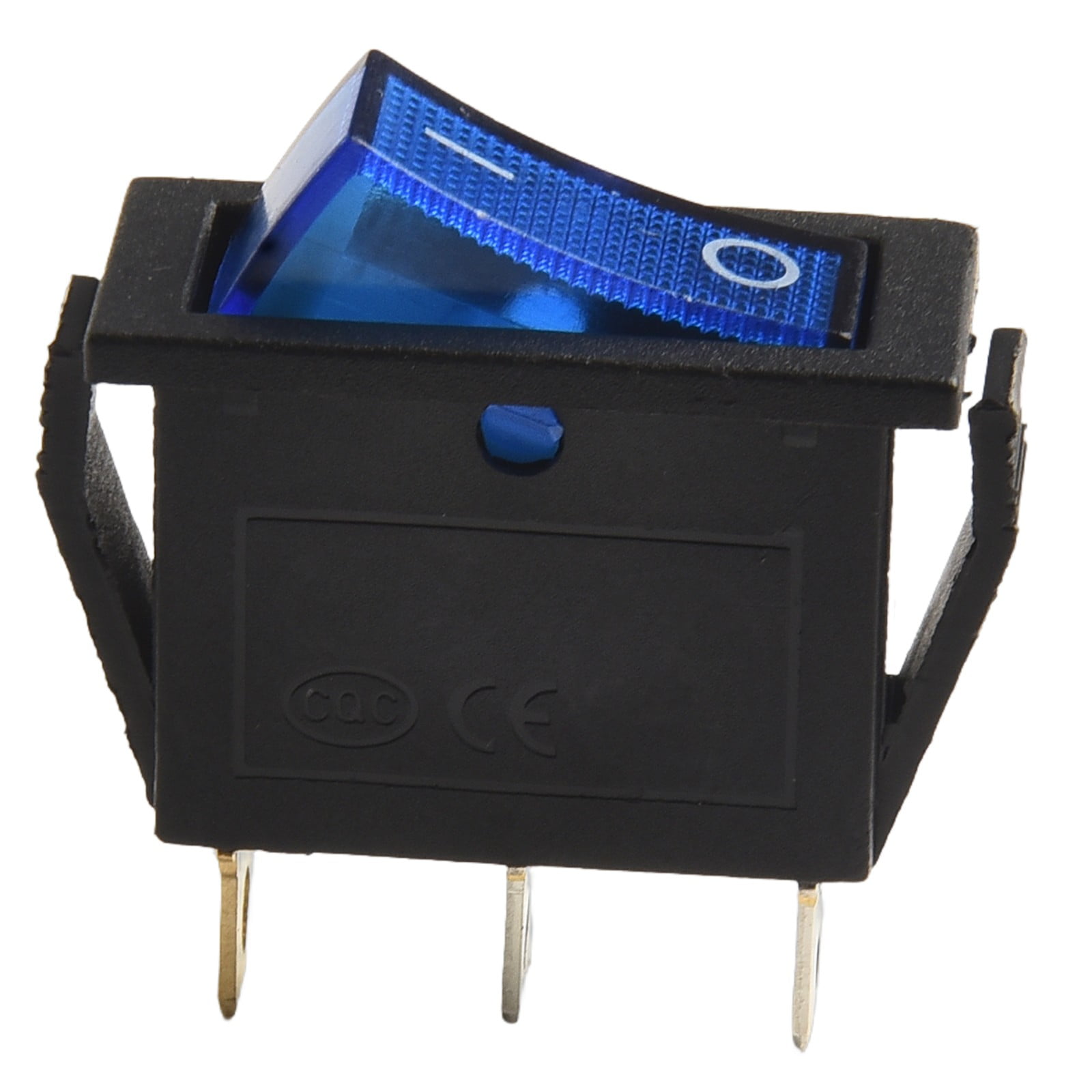 Rectangular Latching Neon Rocker Switch On/Off 3 Pin Red Green Blue ...