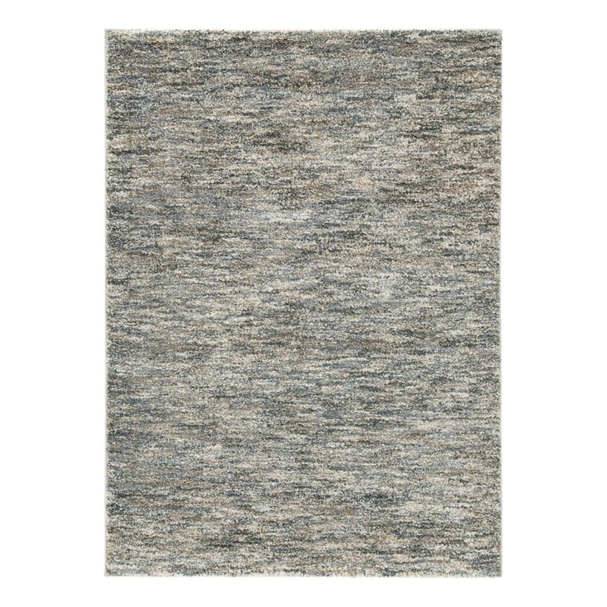 Rectangular Machine Woven Fabric Rug with 12mm Pile Medium Gray ...
