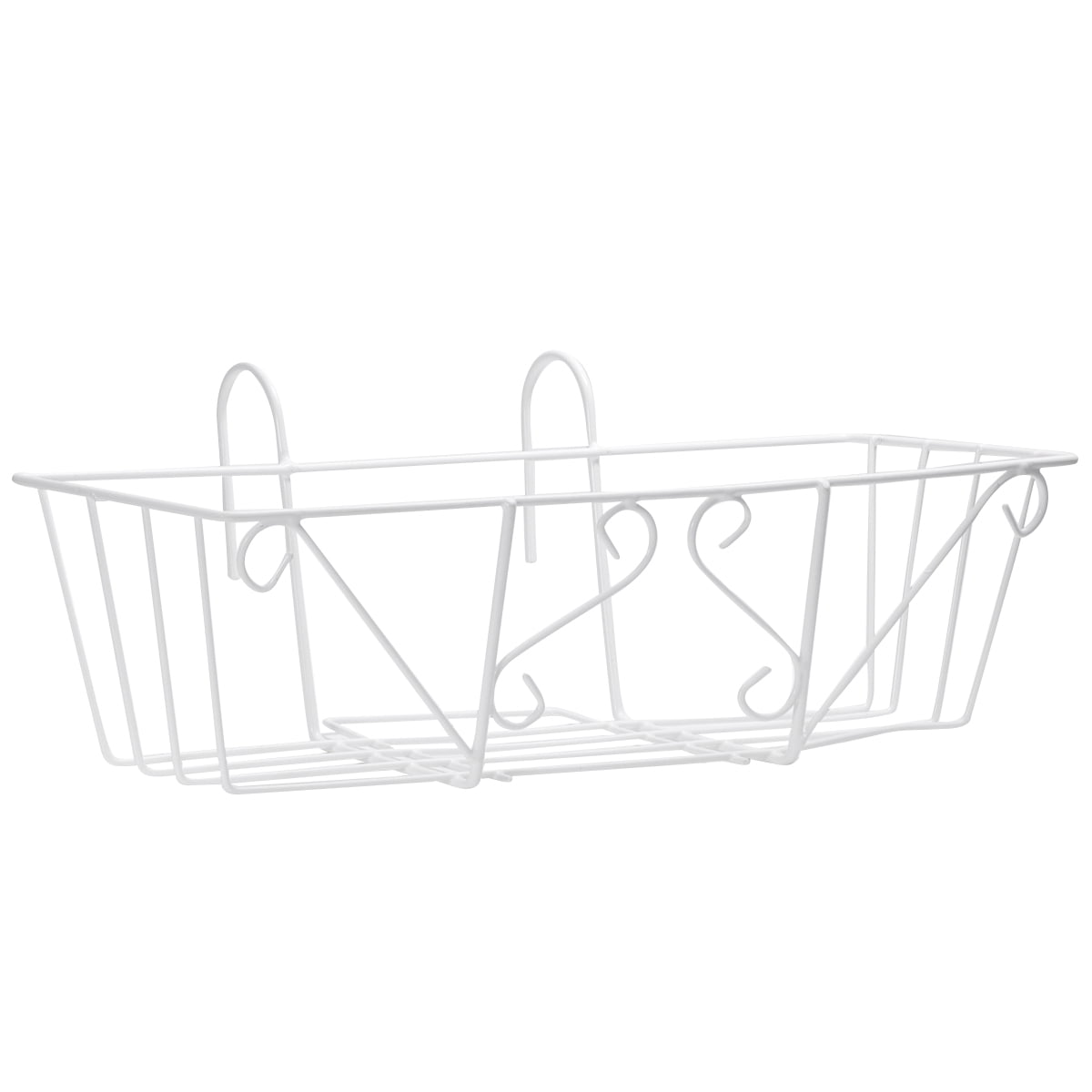 Rectangular Metal Stand Balcony Hanging Window Box Over Deck Railing ...