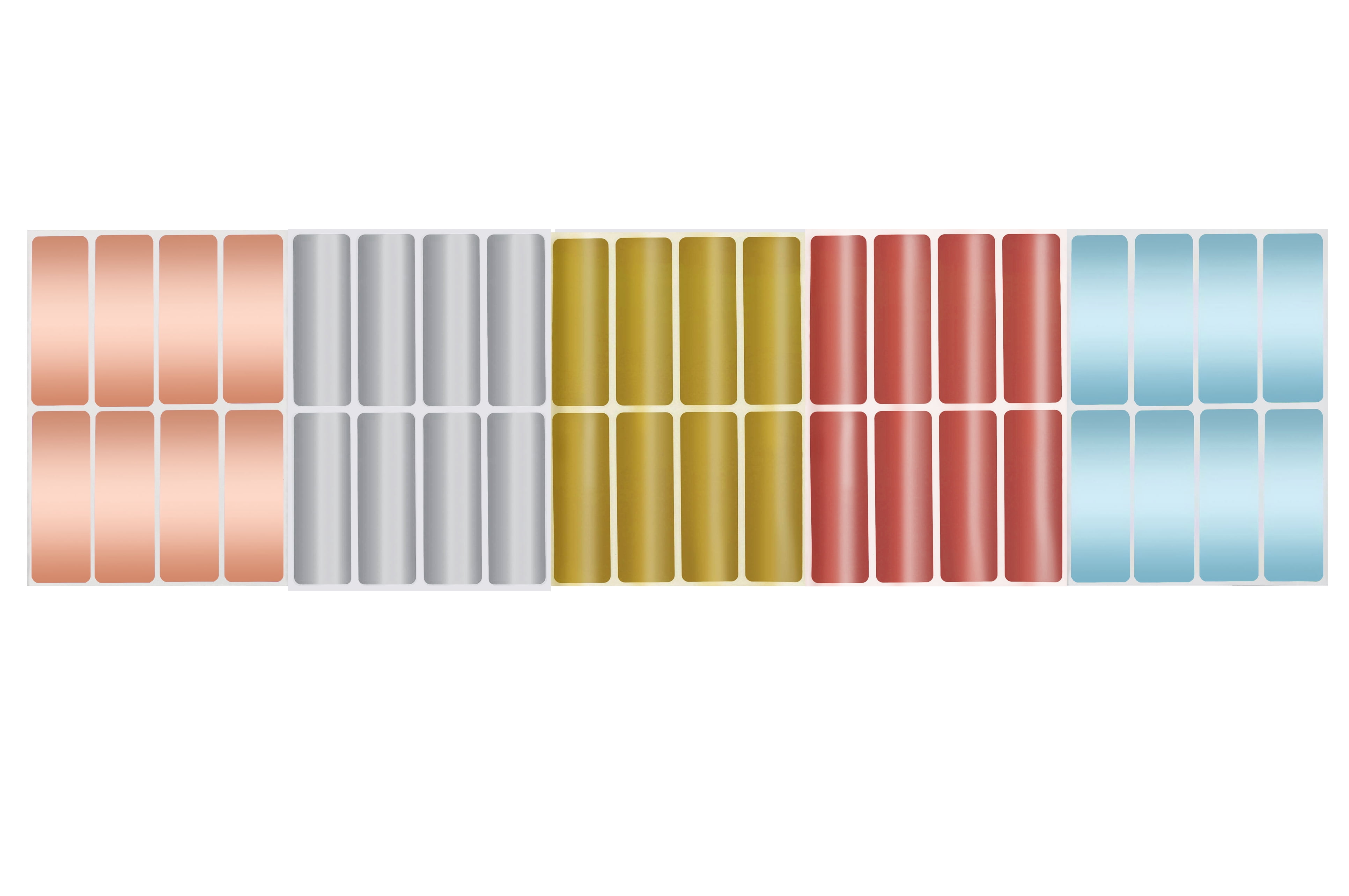 Rectangular Metallic Sticker Labels 3x1 inch (75mm x 25mm) Labeling ...