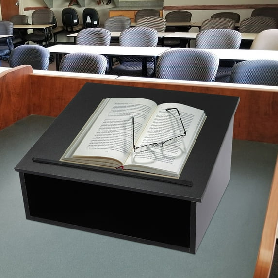 Rectangular Modern Black Portable Tabletop Lectern Classroom ...