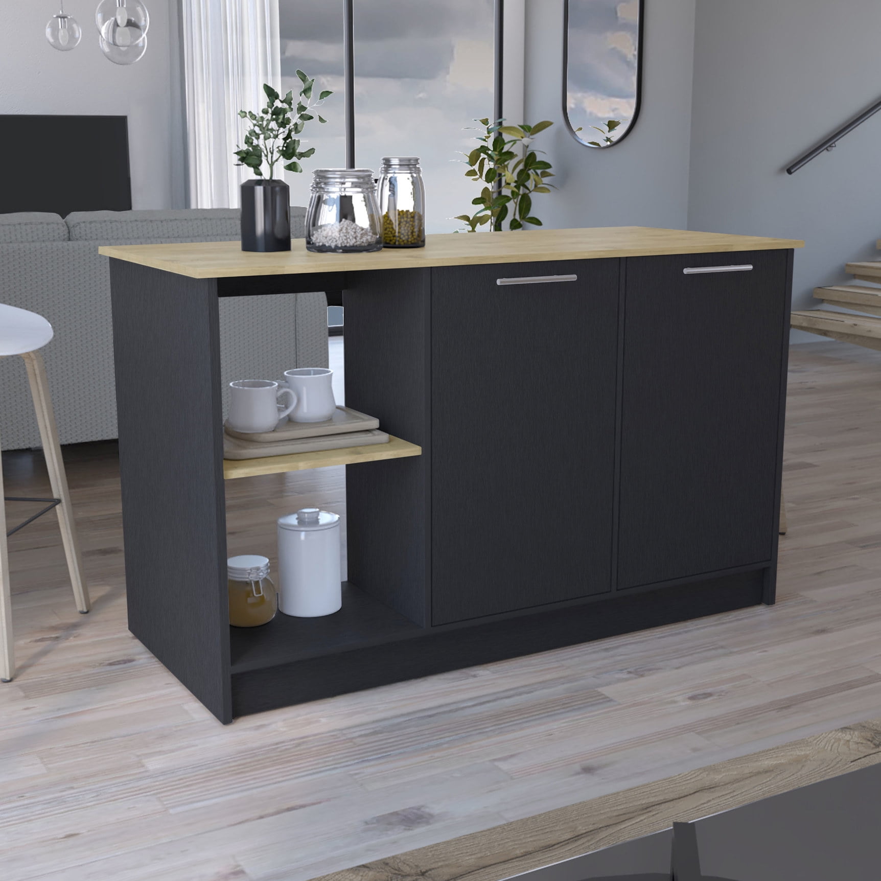 Rectangular Modern Kitchen Station / Multi - colored Design, Extra Work ...