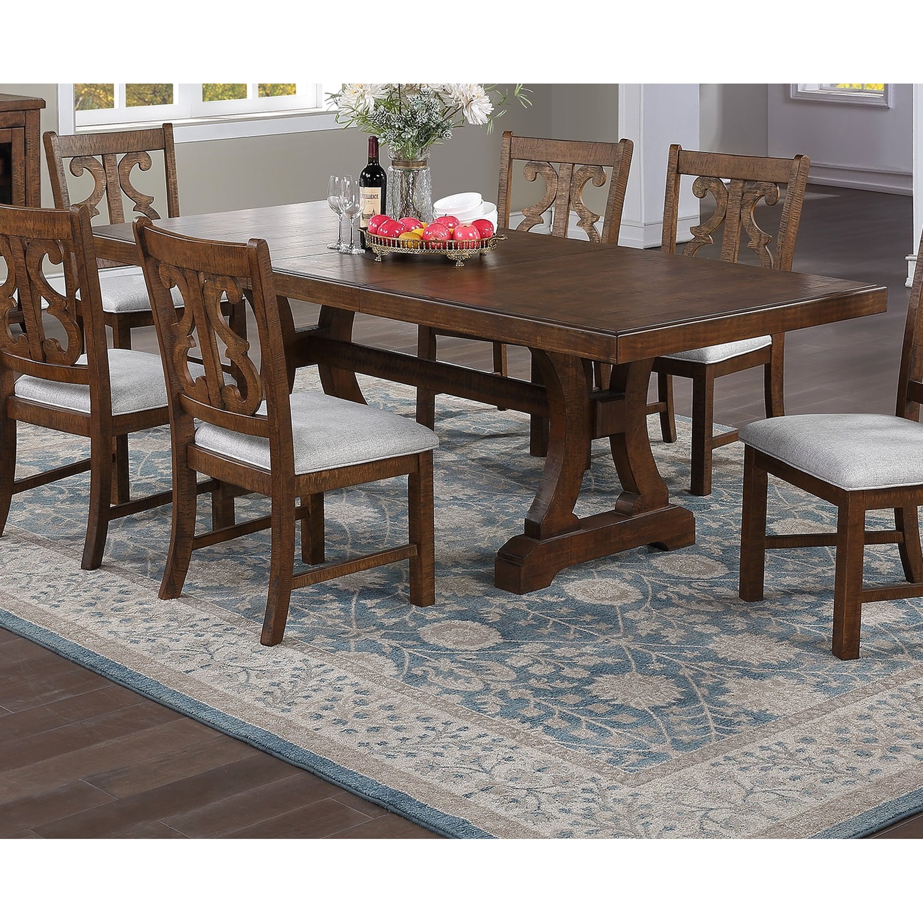 Rectangular Office Desk In Oak Color - Distressed And Elegant For Work ...