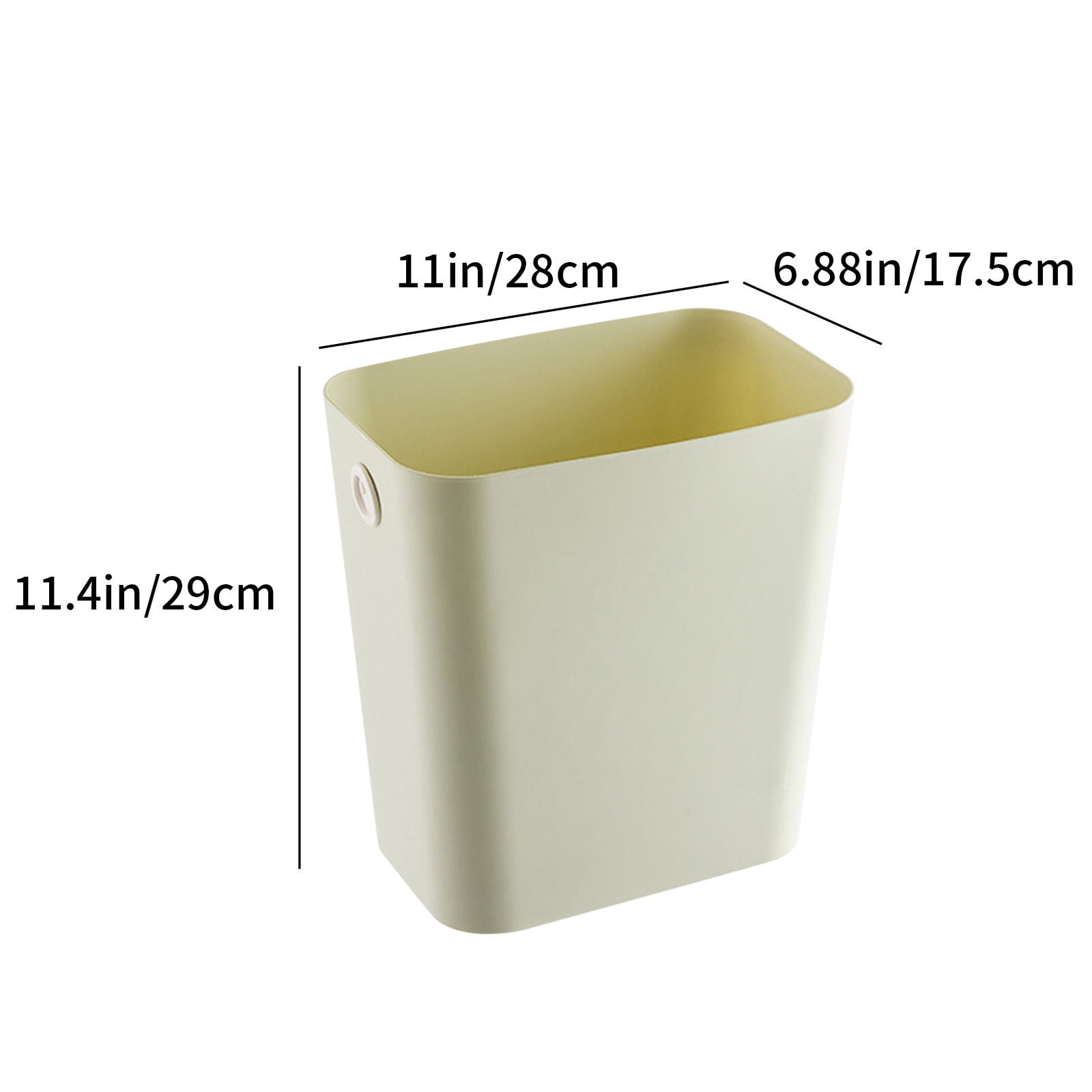 Rectangular Open Top Plastic Waste Bin for Home and Office, Modern ...