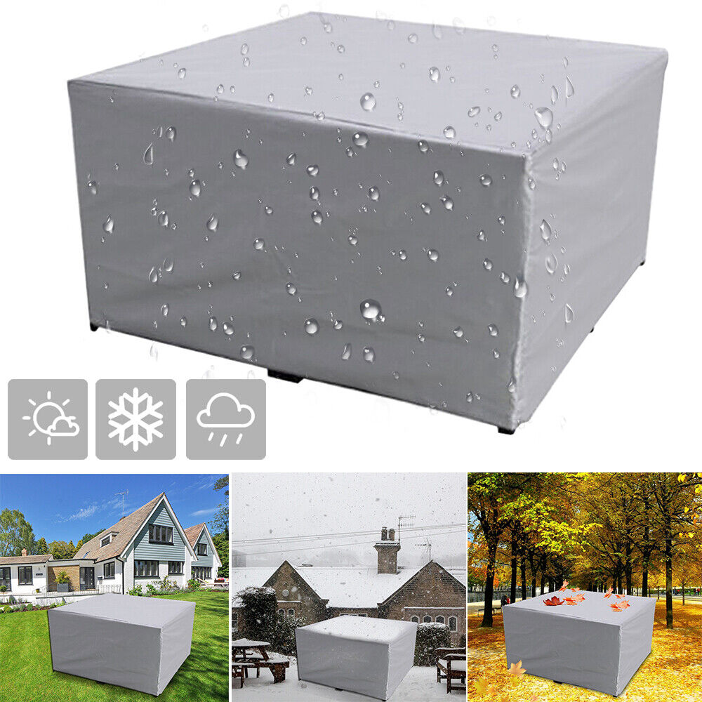 Rectangular Patio Table Cover Heavy Duty Waterproof Outdoor Furniture ...