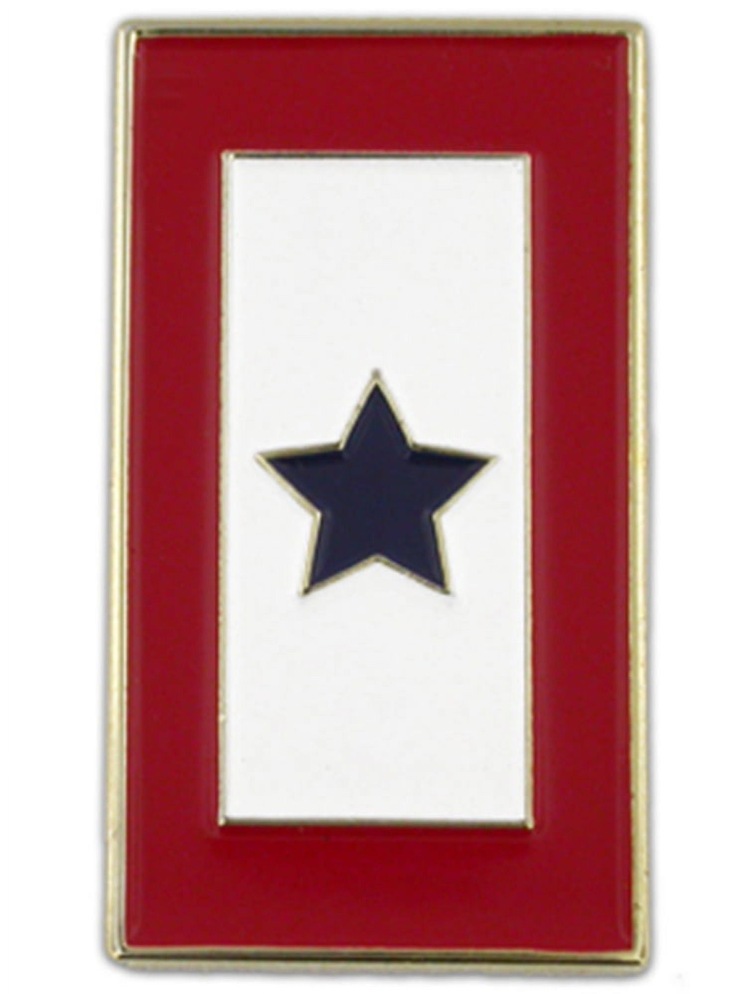 Rectangular Patriotic Military One Blue Star Service Flag Lapel Pin ...