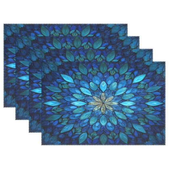 Rectangular Placemats of 4 Washable Table Mat Suitable for Dining ...