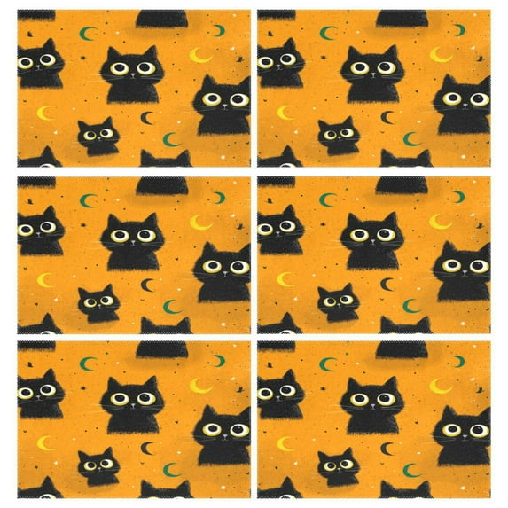 Rectangular Placemats of 6 Washable Table Mat Suitable for Dining ...