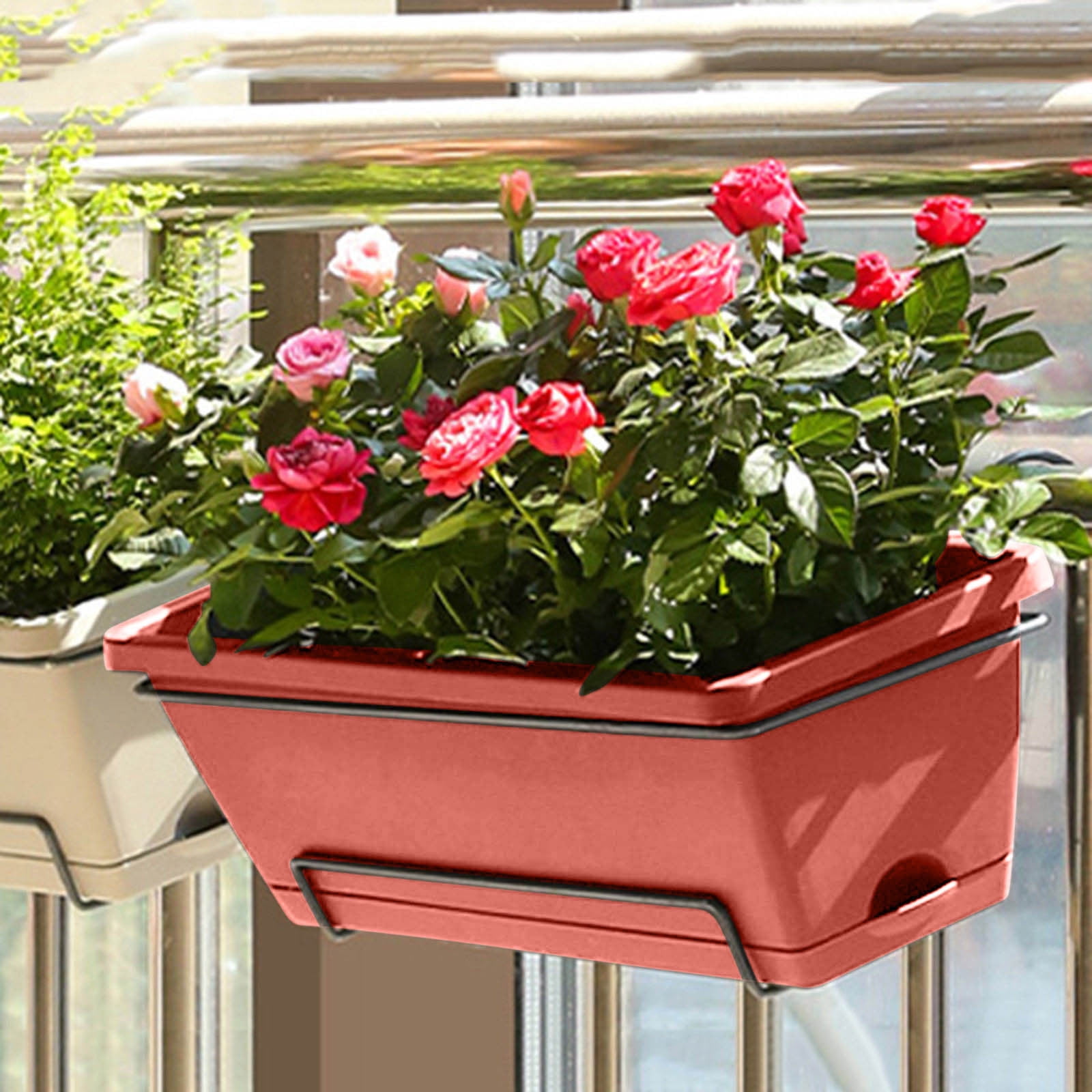 Rectangular Planter Flower and Vegetable Pots Containers for Balcony ...