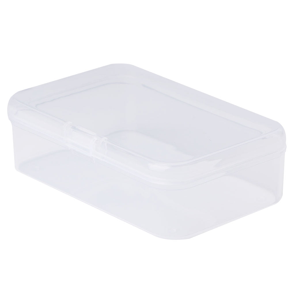 Rectangular Plastic Clear Transparent Storage Box Collection Container ...