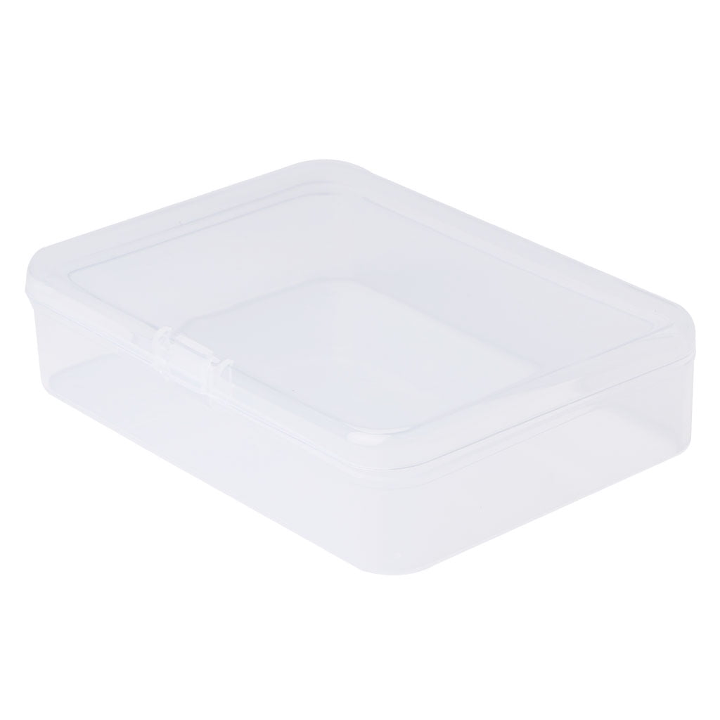 Rectangular Plastic Clear Transparent Storage Box Collection Container ...