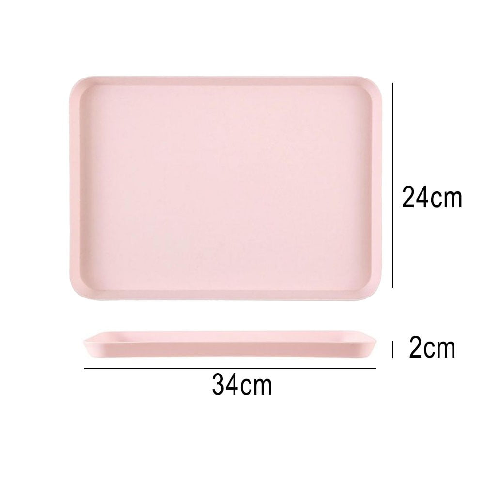 Rectangular Plastic Serving Tray with Anti-Slip Design for Food and ...
