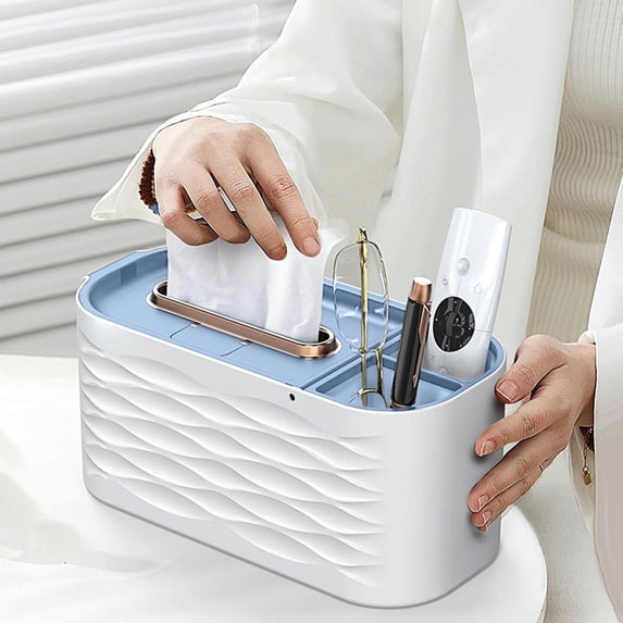 Rectangular Plastic Tissue Box Cover for Facial Tissues with Decorative ...