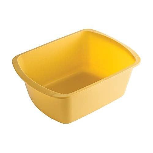 Rectangular Plastic Wash Basin 7 Quart with Graduations, Gold (2 Pack ...
