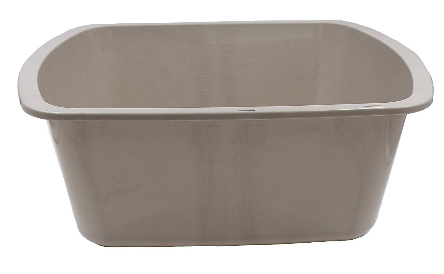 Rectangular Plastic Wash Basin 7 Quart with Graduations, Grey (Pack of ...