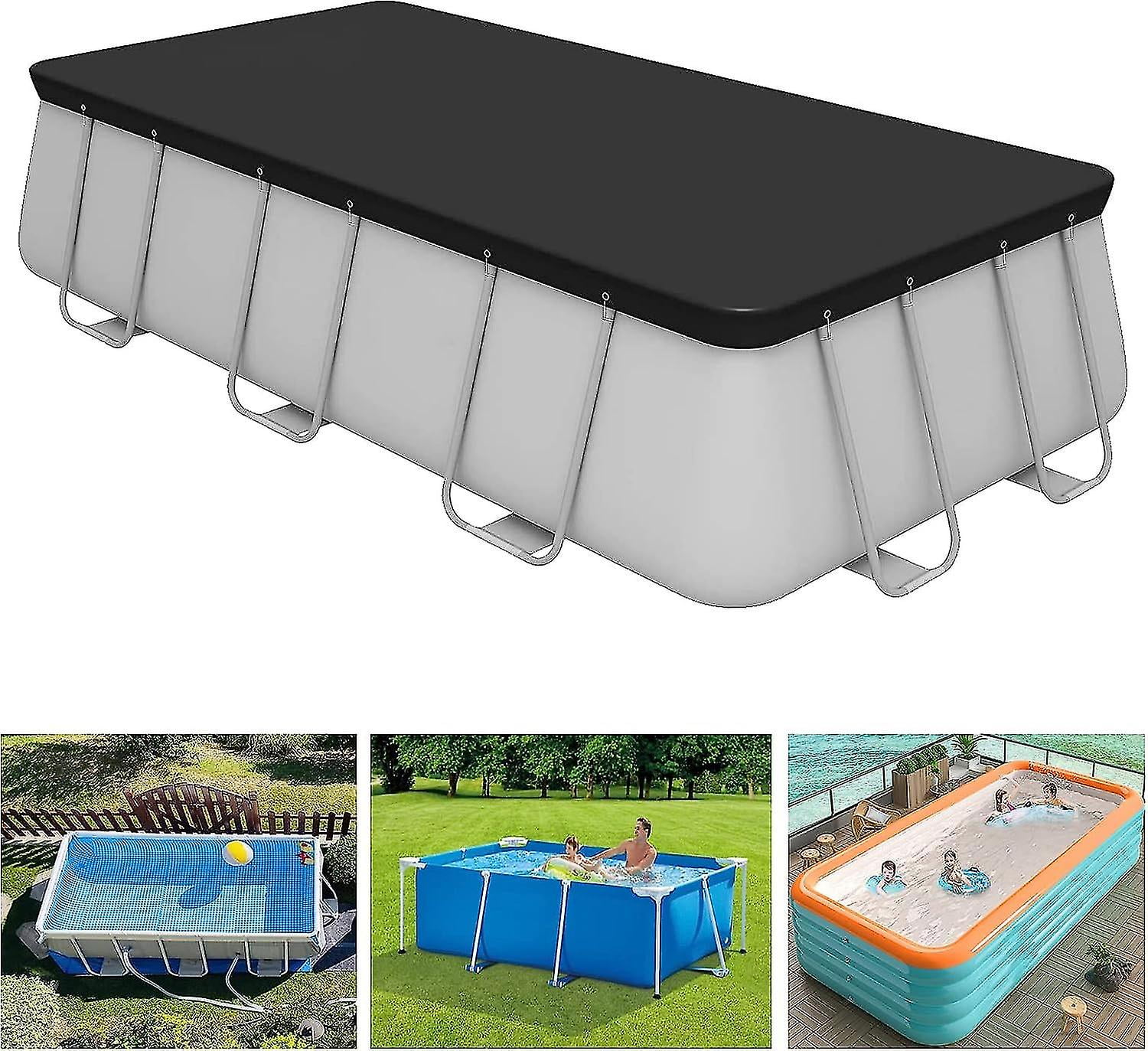 Rectangular Pool Cover,400 X 201cm/395*185cm Family Pool Cover,solar ...