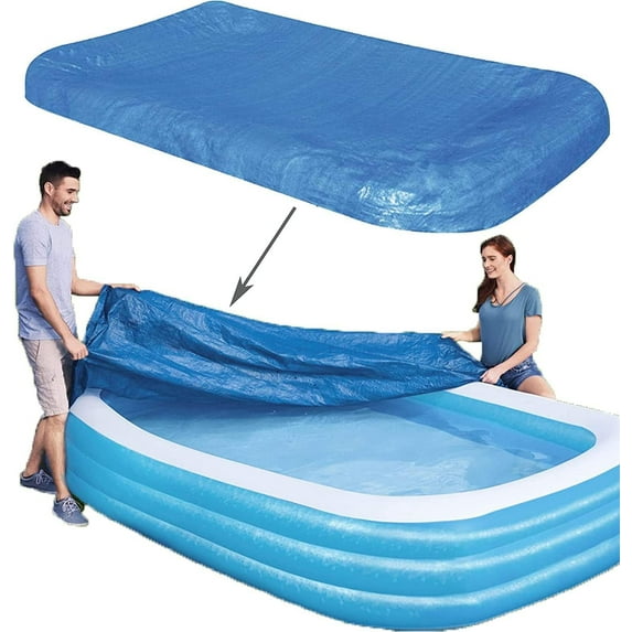 Rectangular Pool Cover, Fits 120 in x 72 in Inflatable Swimming Pool ...